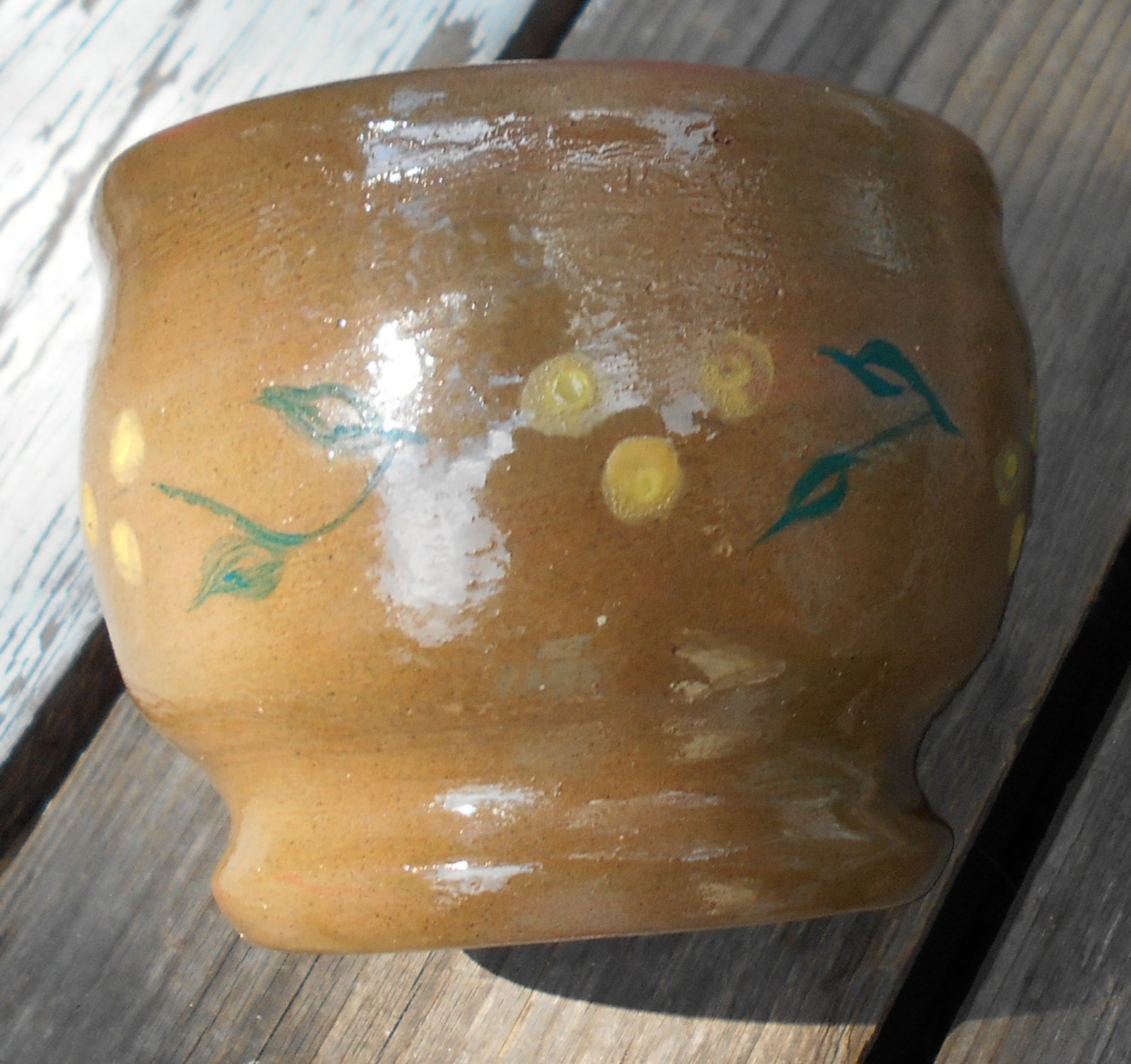 Pottery jar mid century Folk Art 1950s clay redstone glazed | Etsy