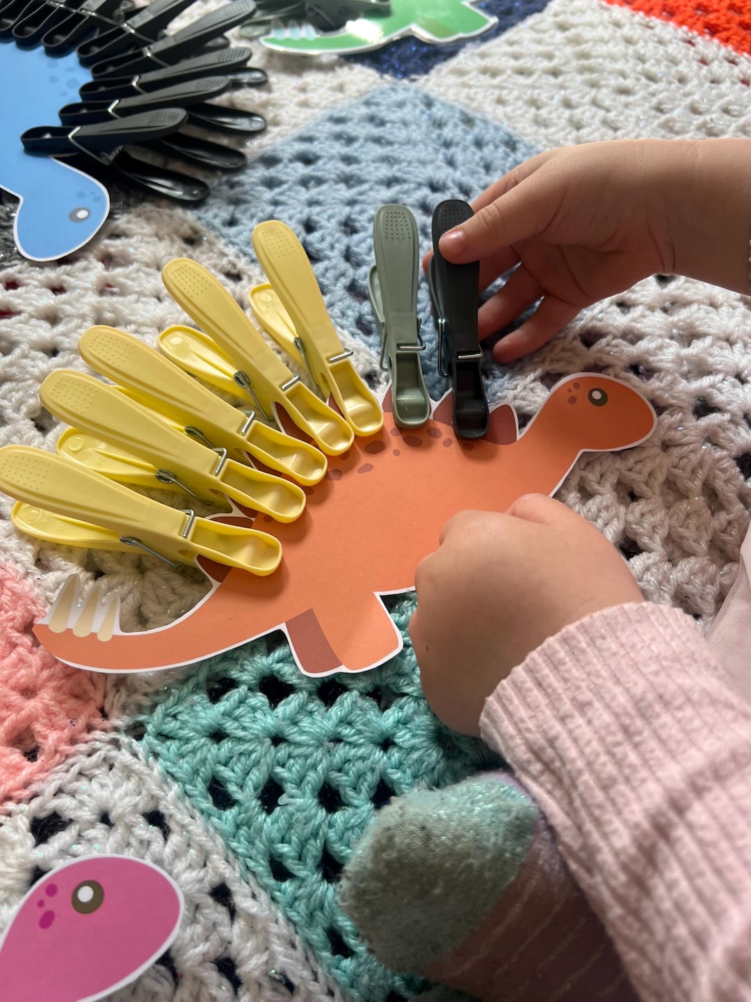 Dinosaur Fine Motor Activity - Etsy