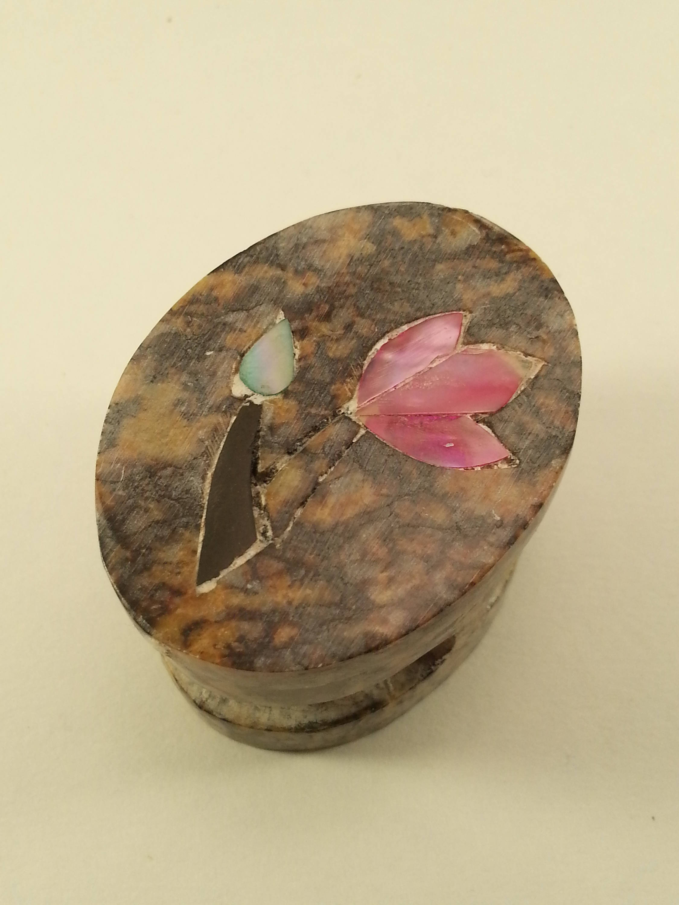 Jewelry Storage Jewelry Boxes Mother of Pearl Flower Beige Color Stone ...