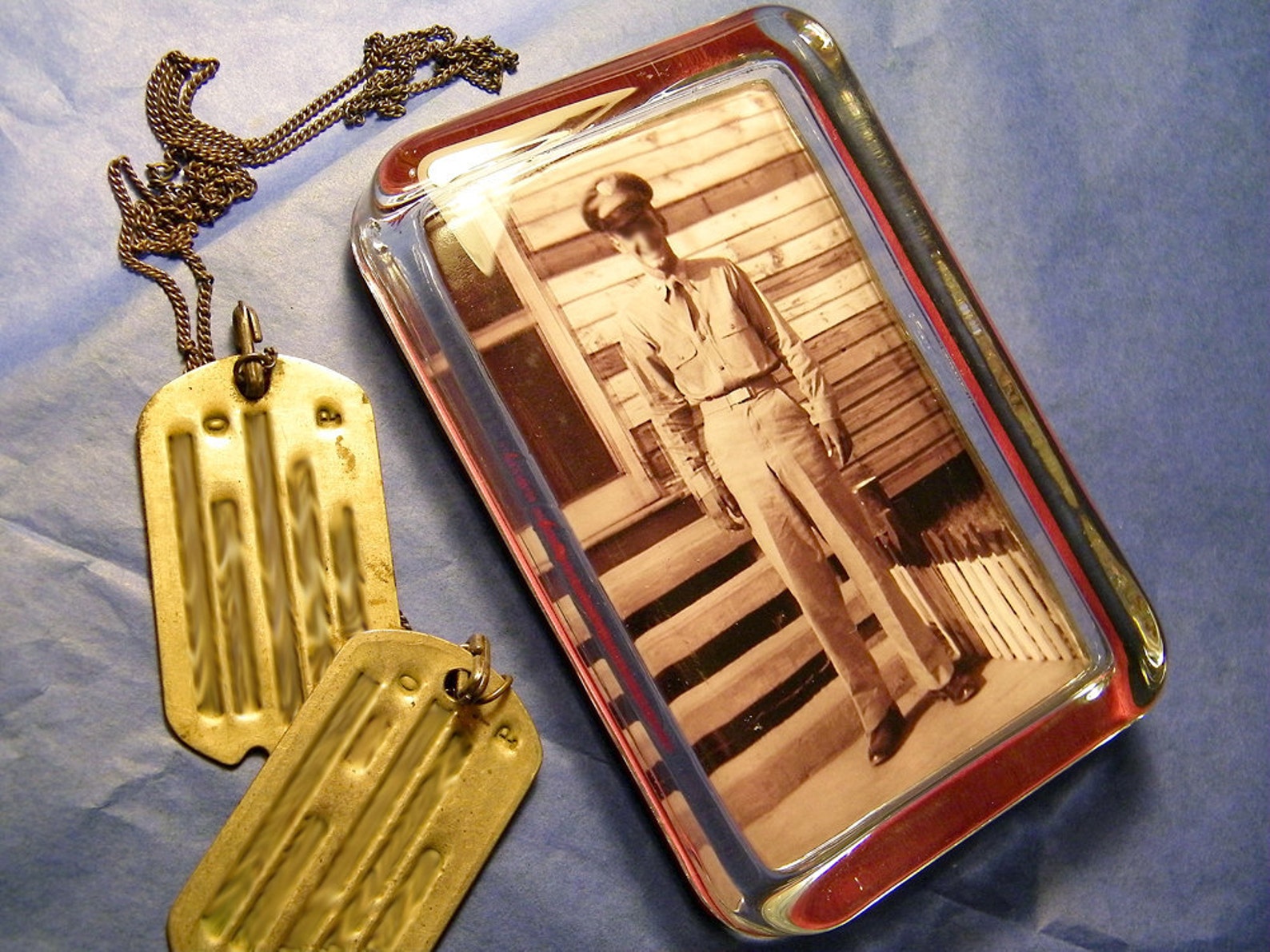 CUSTOM Armed Forces Photo Glass Paperweight Army Air Force Marines Navy ...