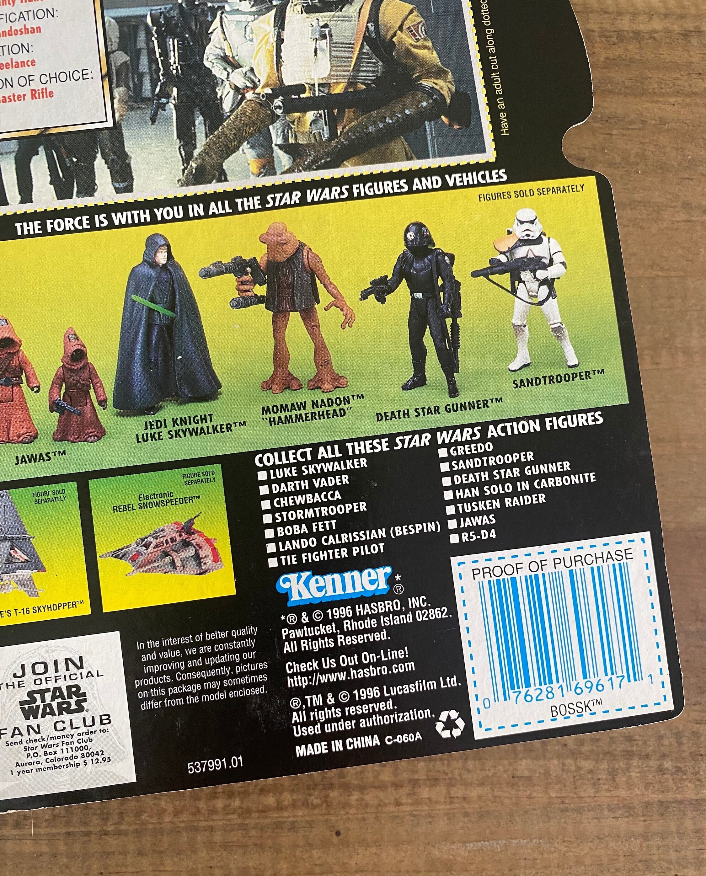 Vintage 1996 Bossk With Blaster Rifle and Pistol Star Wars the Power of ...