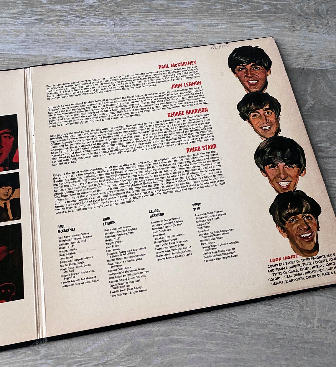 Vintage 1964 Songs Pictures and Stories of the Fabulous Beatles Mono ...