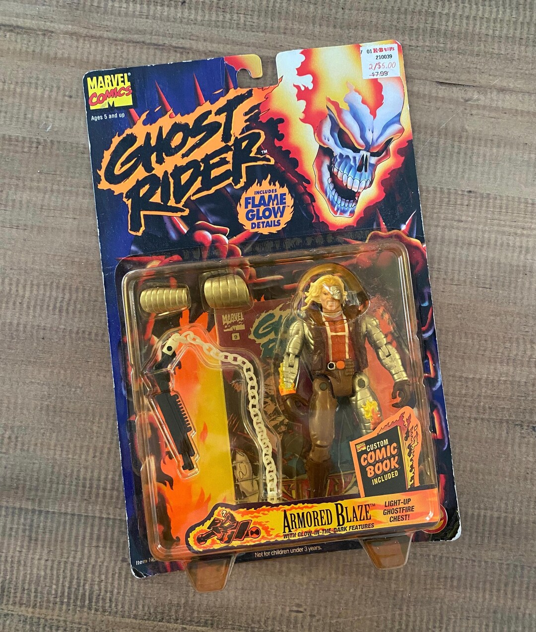 Vintage 1995 Marvel Comics Ghost Rider Armored Blaze Glow in the Dark ...