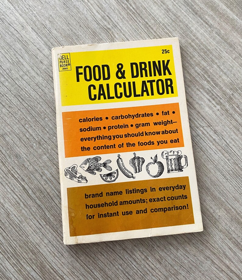 Vintage 1967 Food and Drink Calculator Dell Purse Book Glam Makeup ...