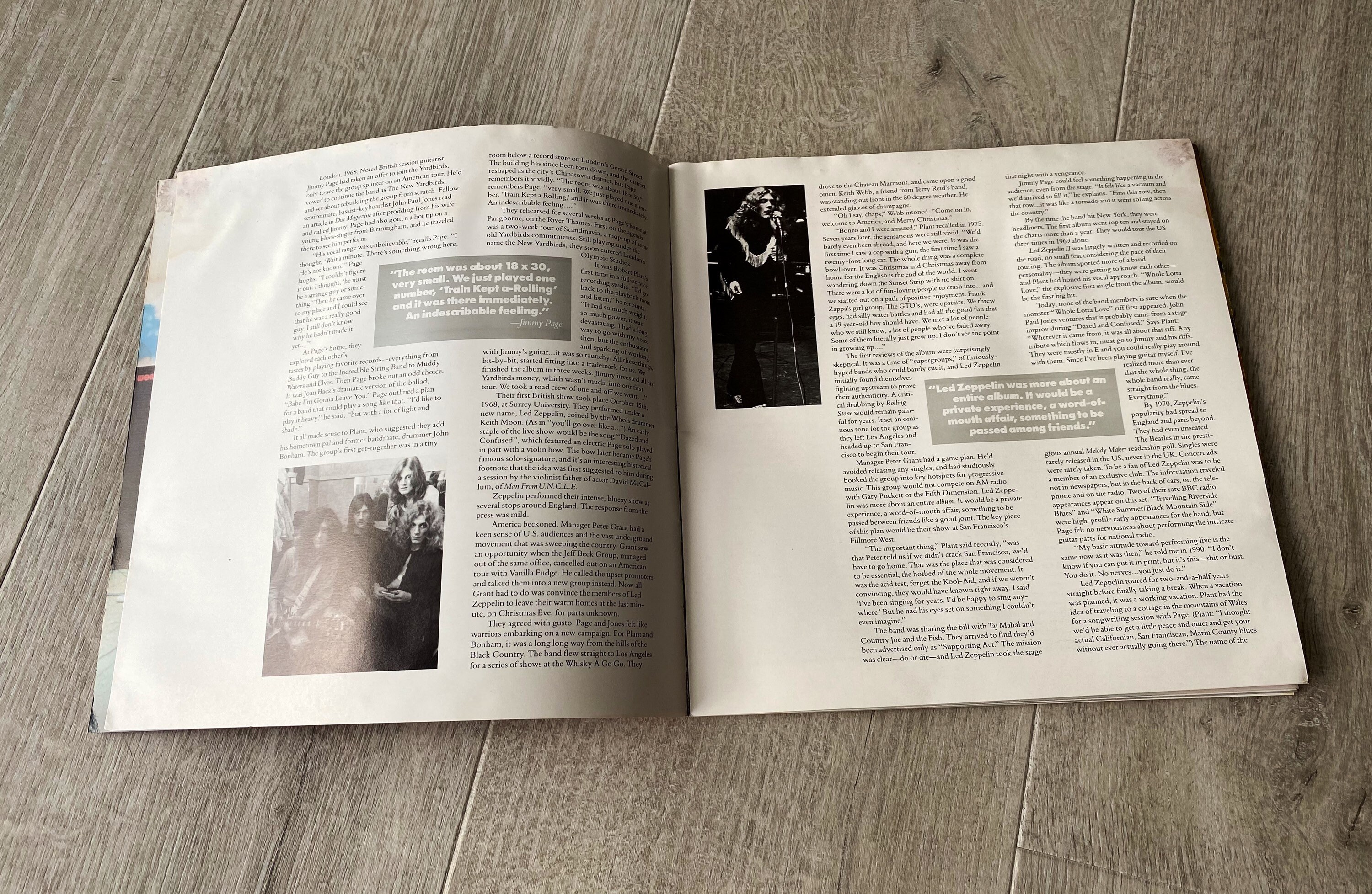 Vintage 1990 Led Zeppelin Light and Shade Music Picture History Poster ...