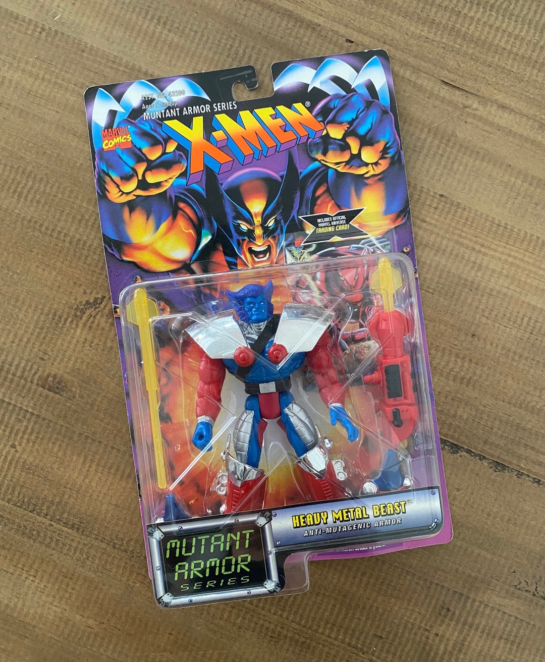 Vintage 1996 Marvel Comics X-men Mutant Armor Series Heavy Metal Beast ...