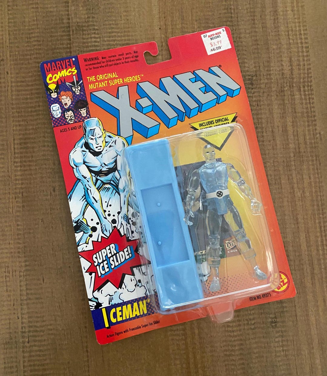 Vintage 1993 Marvel Comics X-men Iceman Super Ice Slide Toybiz Action ...