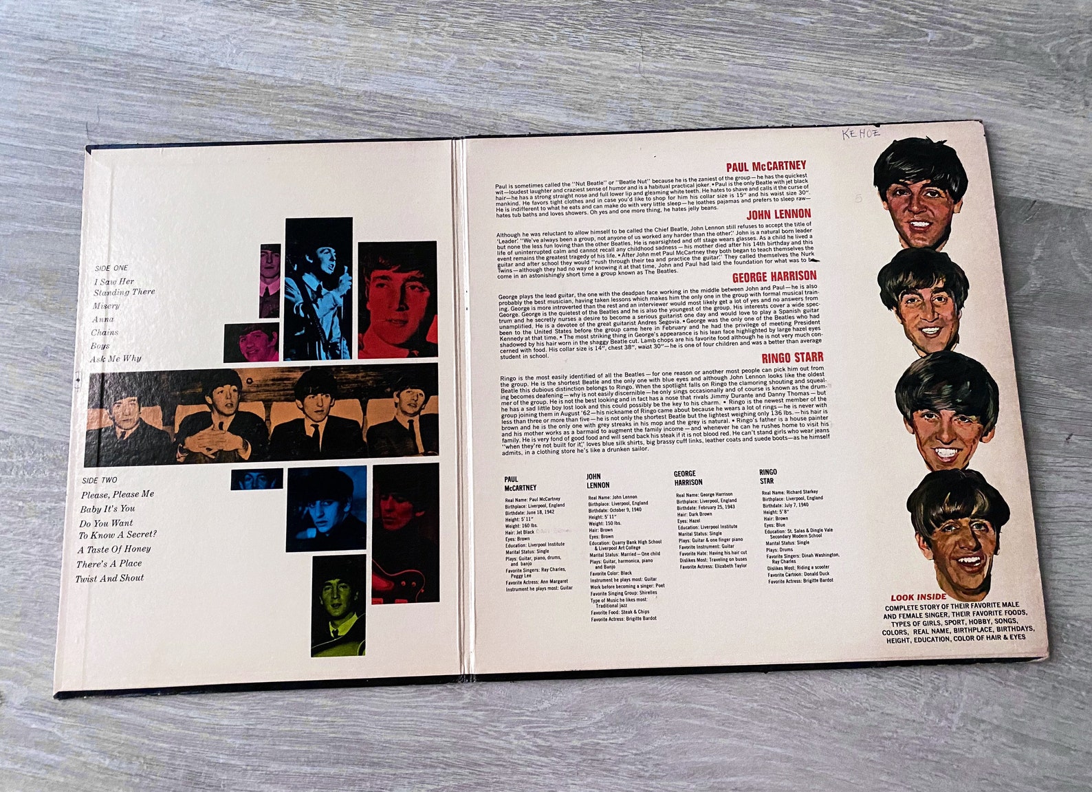 Vintage 1964 Songs Pictures and Stories of the Fabulous Beatles Mono ...