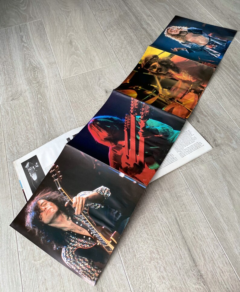 Vintage 1990 Led Zeppelin Light and Shade Music Picture History Poster ...