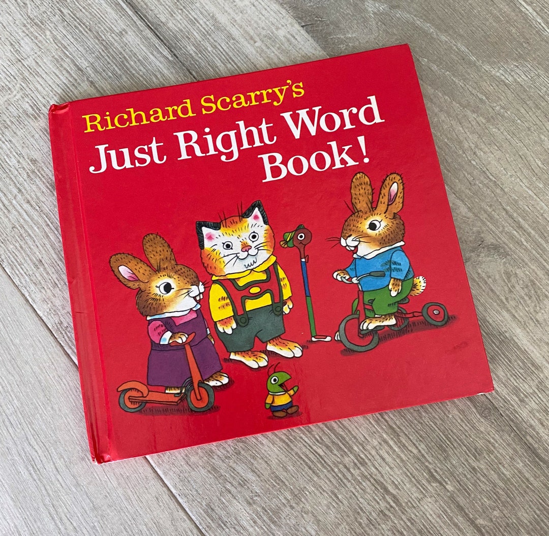 Vintage 1990 Richard Scarrys Just Right Word Book Children's Book 1990 ...