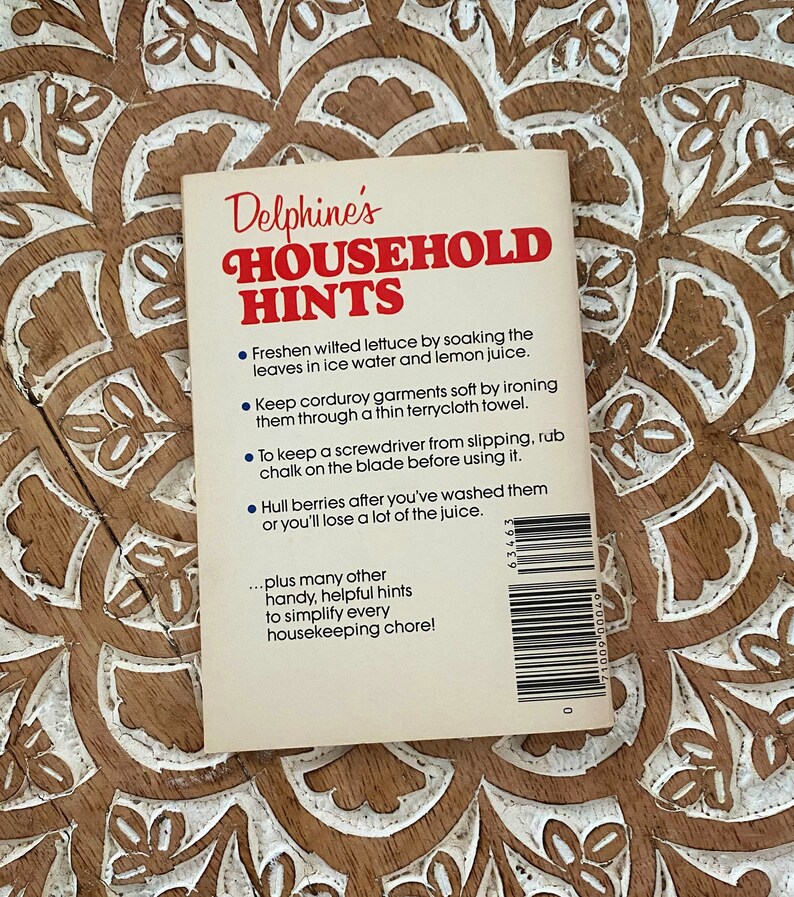 Vintage 1980 Delphine’s Household Hints Tricks Dell Purse Book 1980s - Etsy