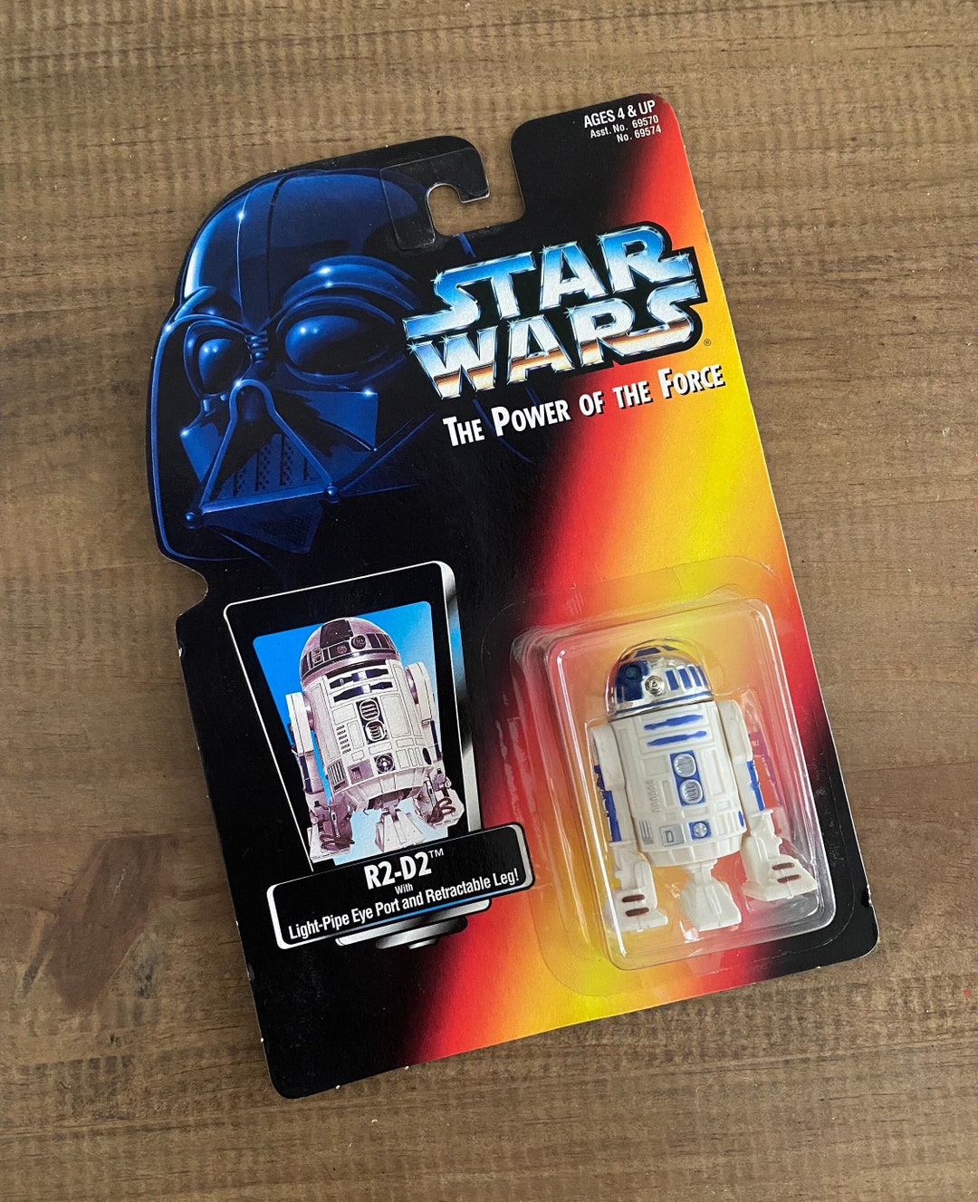 Vintage 1995 R2-D2 Light Pipe Eye Port and Retractable Leg Star Wars ...