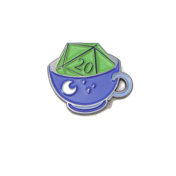 D20 Enamel Pin - Etsy