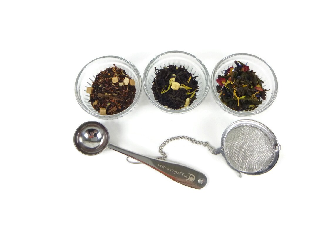 Loose Leaf Tea Starter Pack 3 Teas Steeping Ball Spoon - Etsy