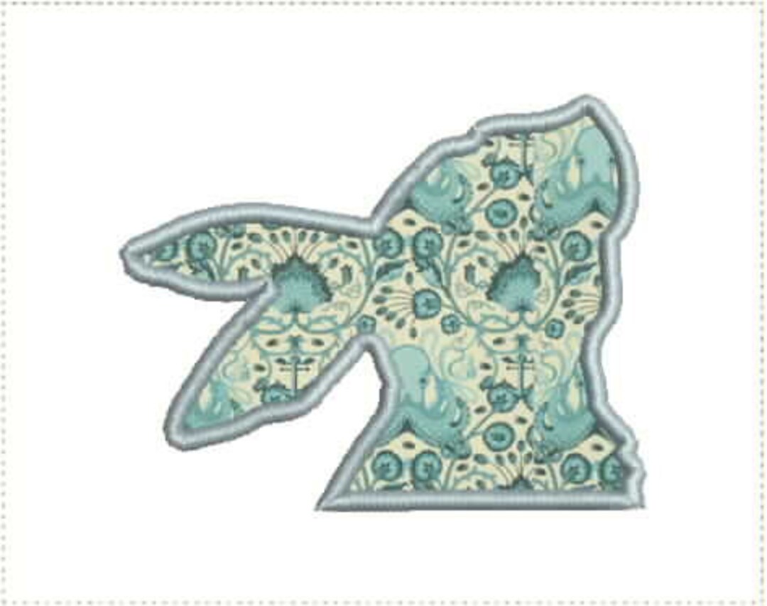 Rabbit Bunny Easter Pocket Topper Applique Machine Embroidery Design ...