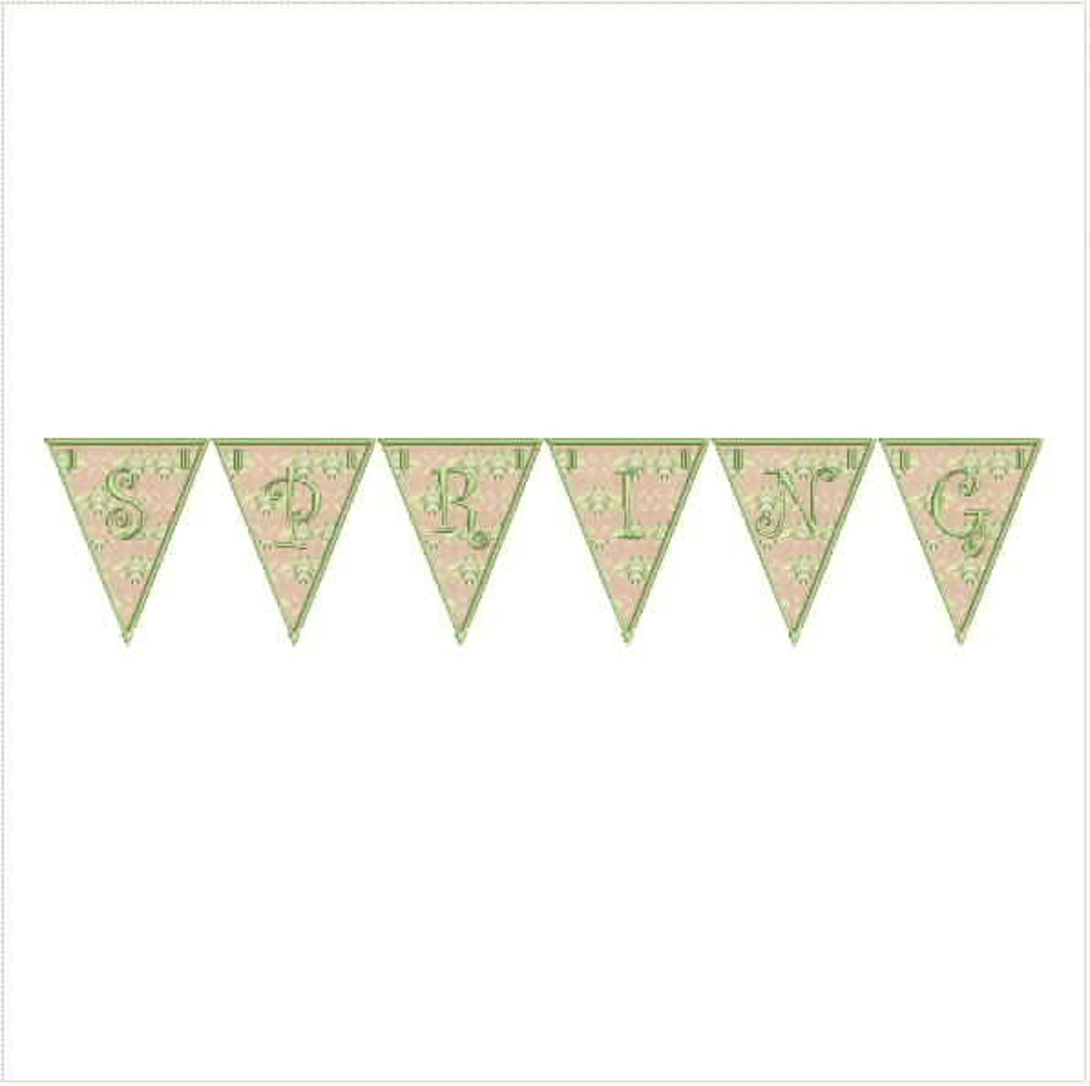 Spring Banner Pennant ITH in the Hoop Applique Machine Embroidery ...