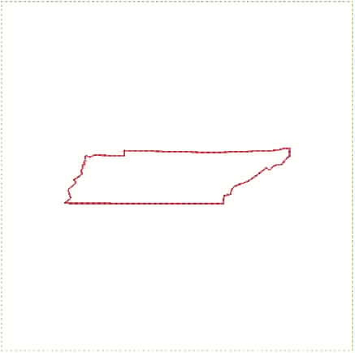 Tennessee TN Outline and Heart US United States Embroidery Machine ...