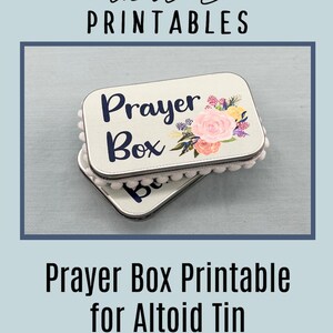 Prayer Box Printable Altoid Tin Diy Tin Craft Kids Craft - Etsy