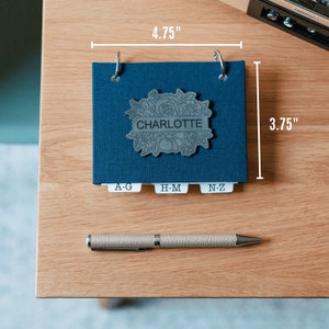 Customizable Handcrafted Wedding ADDRESS BOOK | Ring Binder Style ...