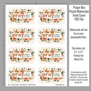 DIY Prayer Box Printable Craft Kit - Floral Design, Pray Without ...