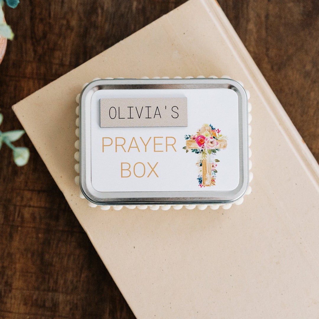 Personalized PRAYER BOX for Goddaughter - Handmade Christian Keepsake ...