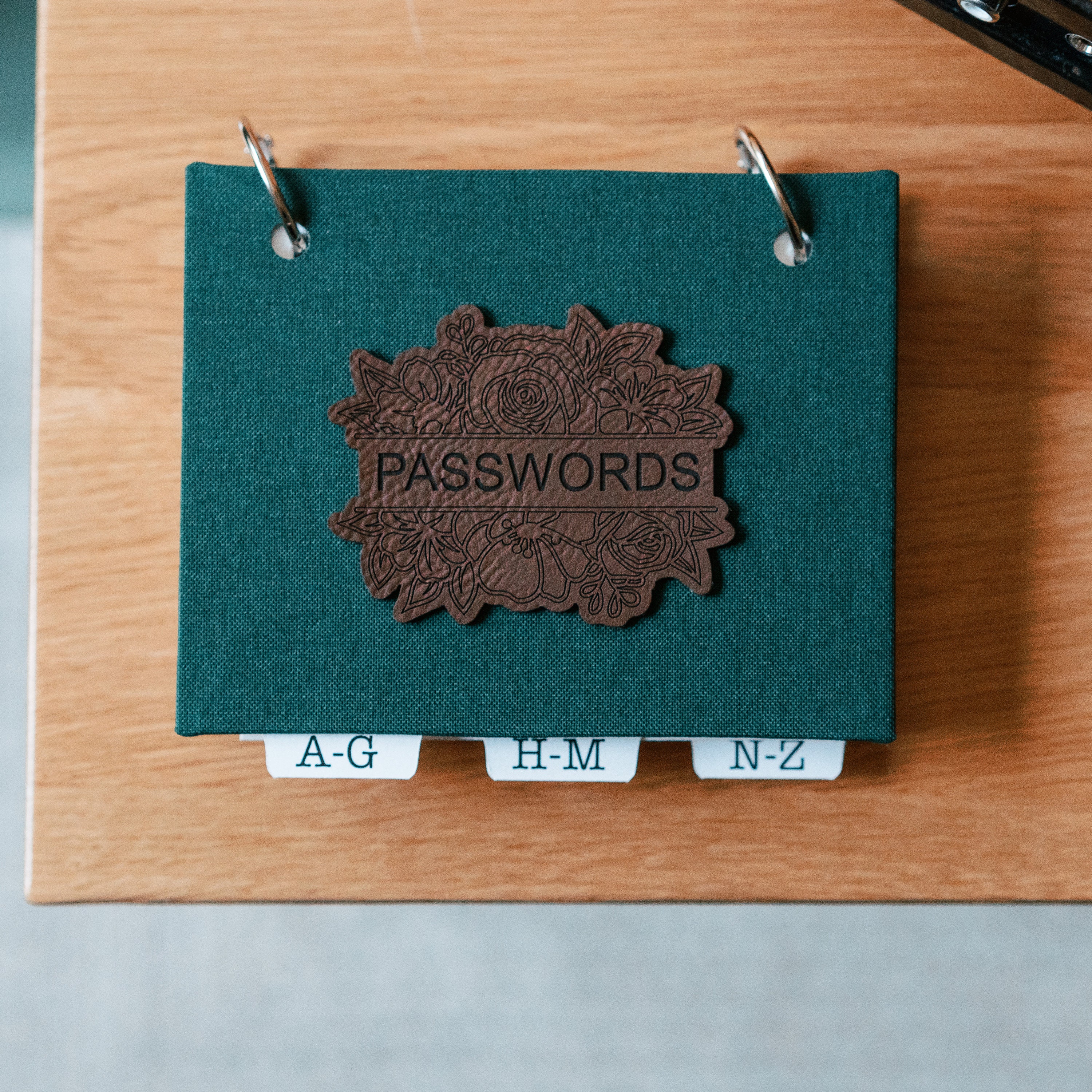 PASSWORD BOOK | Password Log Book | Split Floral Leatherette Design on ...
