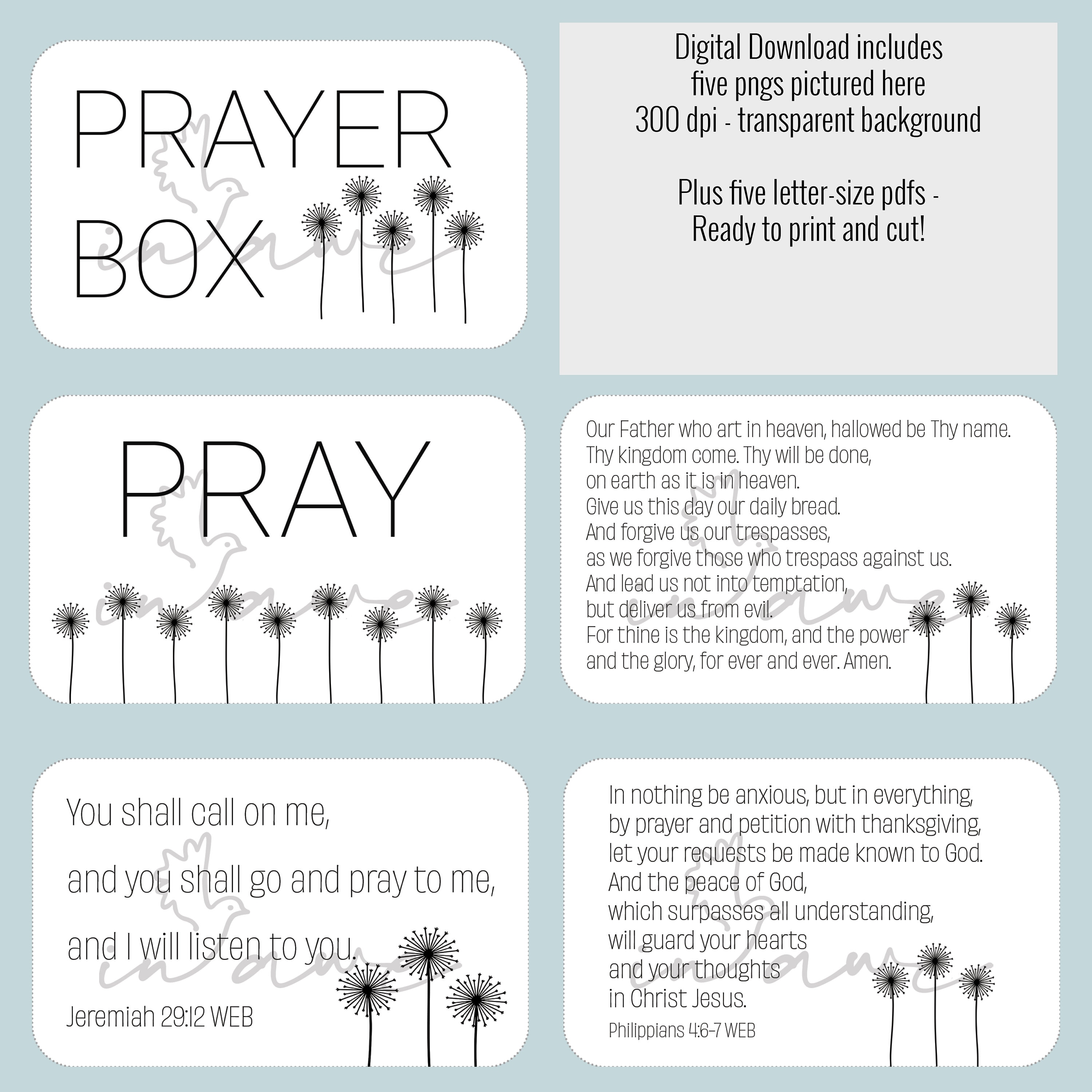 DIY Prayer Box Printable Craft - Perfect for Kids and Adults - Etsy