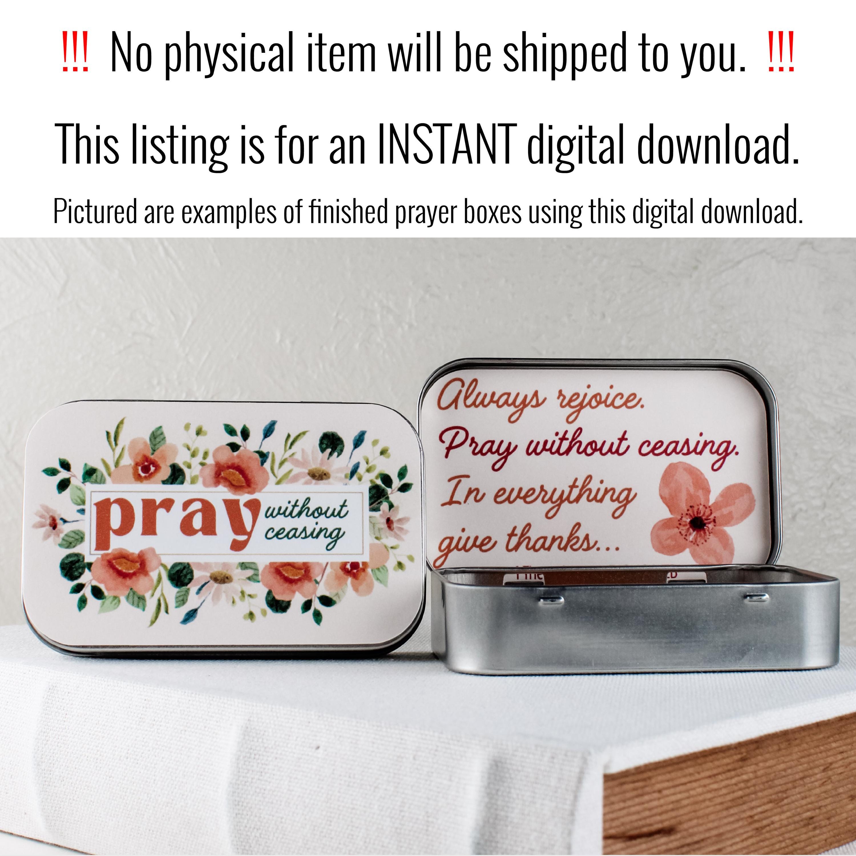 DIY Prayer Box Printable Craft Kit - Floral Design, Pray Without ...