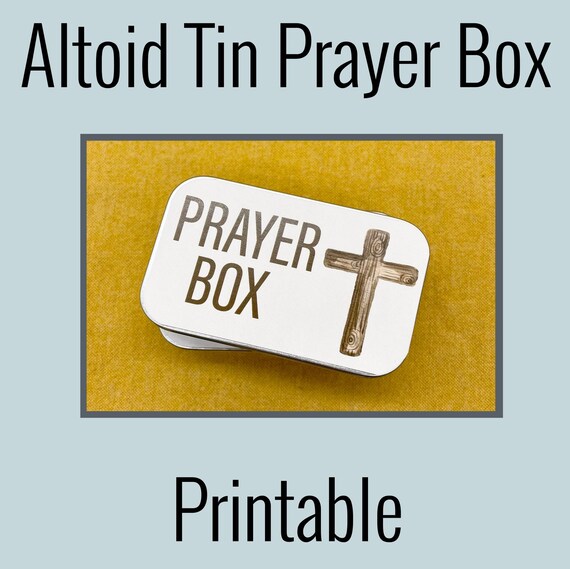 Prayer Box Printable Altoid Tin Diy Tin Craft Kids Craft | Etsy