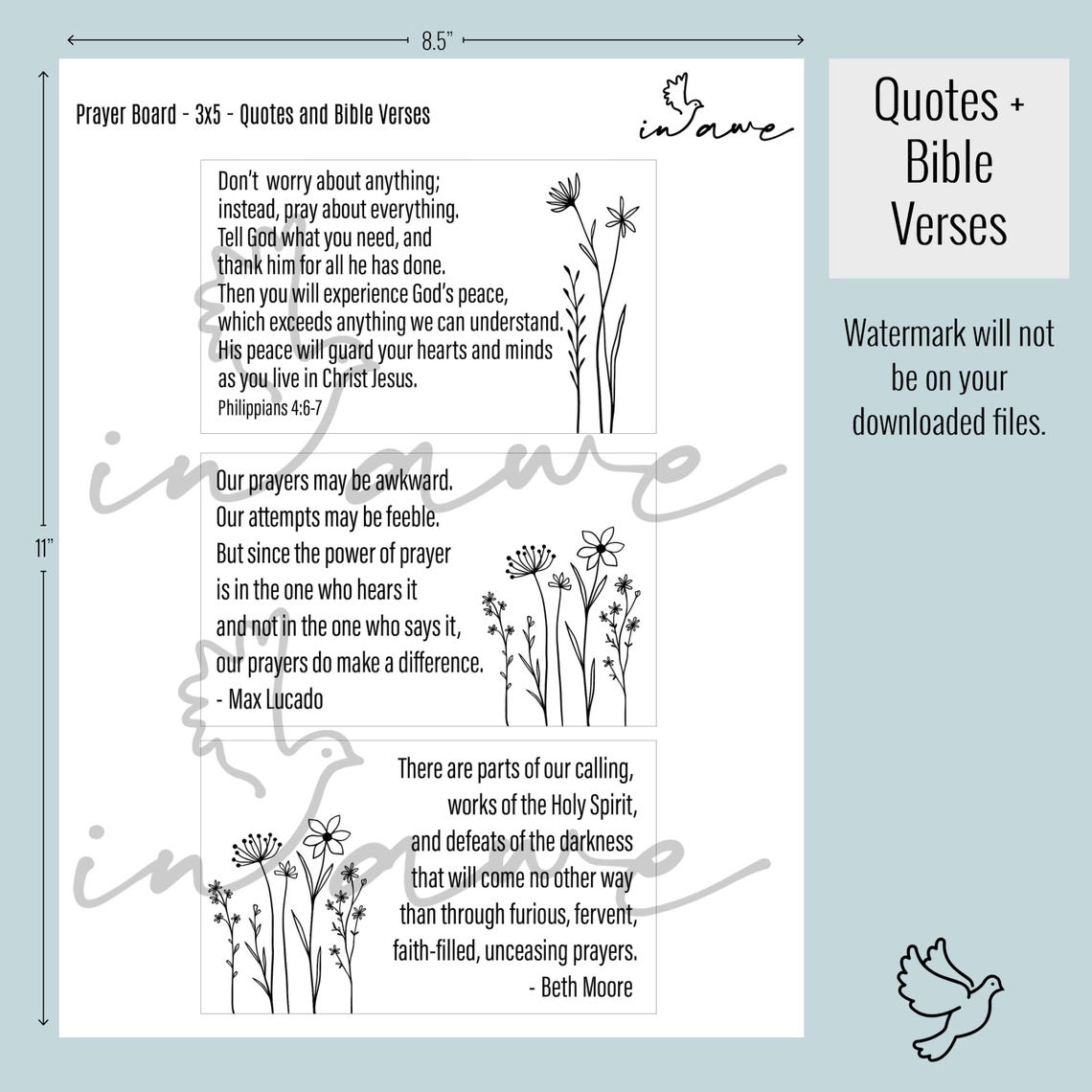 DIY Prayer Board Printable | Prayer Printable Instant Download ...