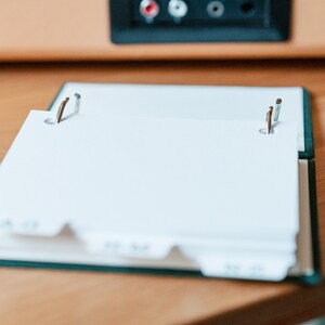 Customizable Address Book Binder - Handcrafted Linen Hardcover - 11 ...