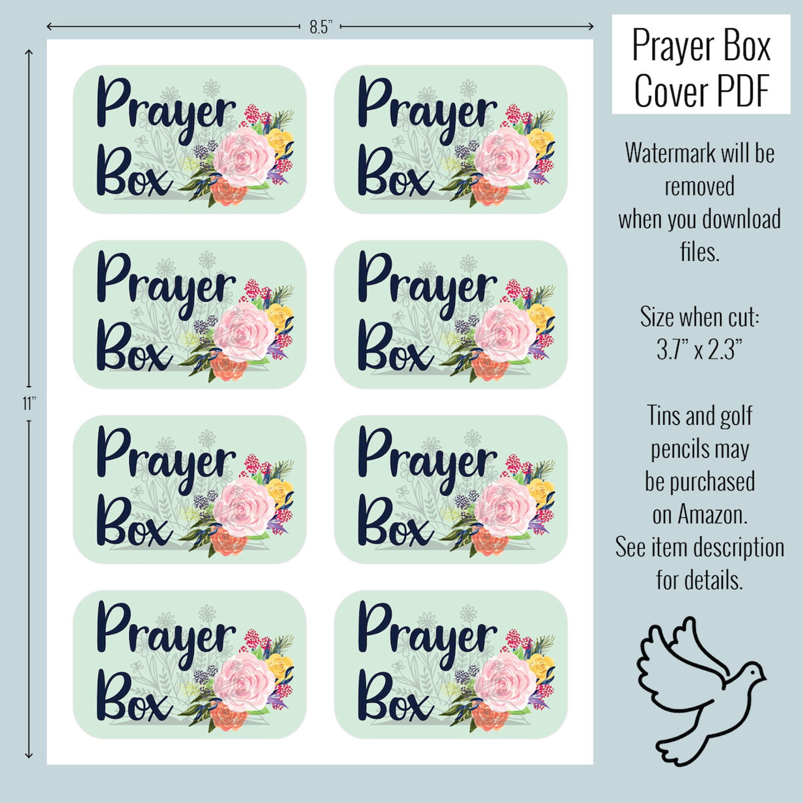 Prayer Box Printable | Altoid Tin Diy | Tin Craft | Kids Craft | Sunday ...