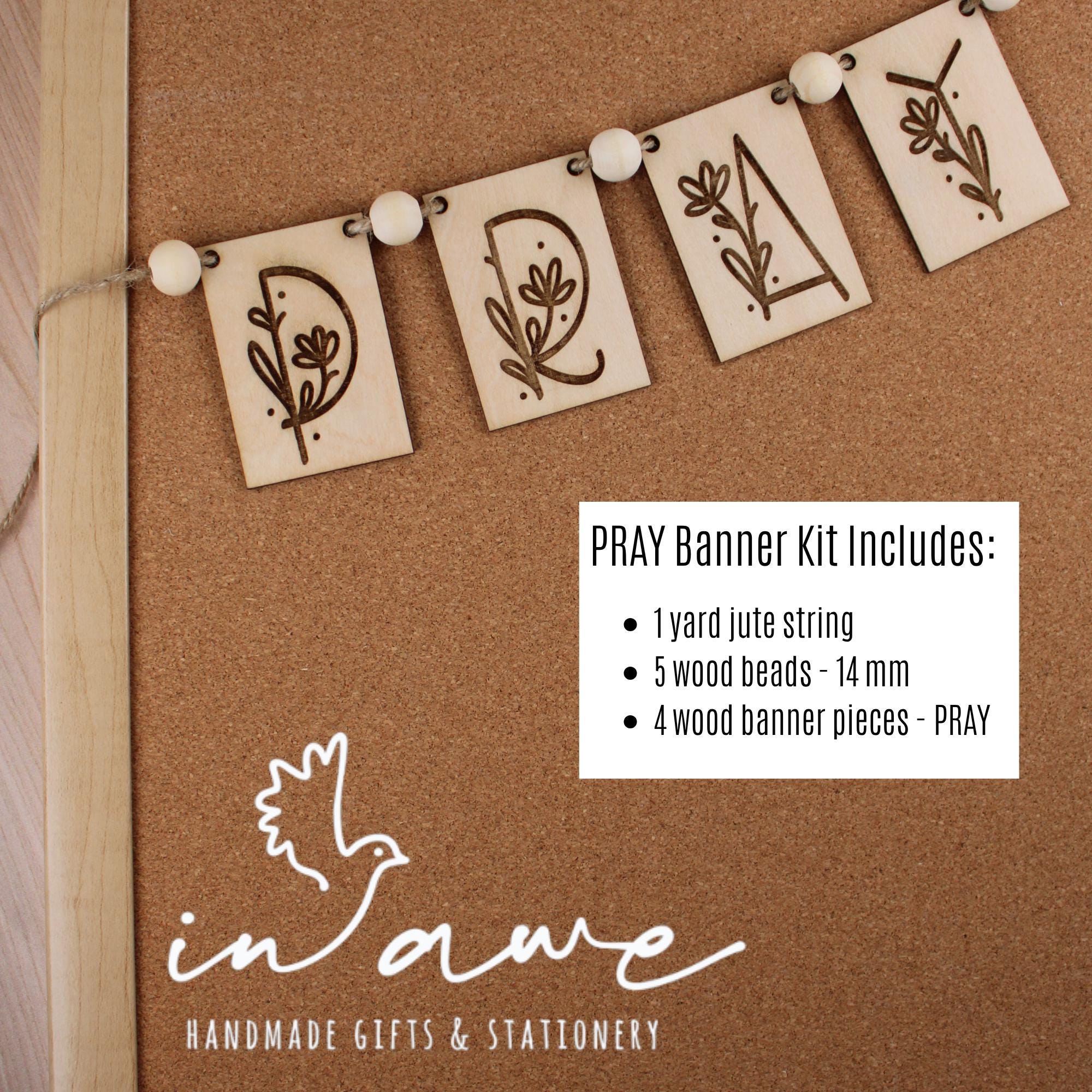 DIY Christian Vision Board Banner: Groovy PRAY Wood Sign Kit - Etsy