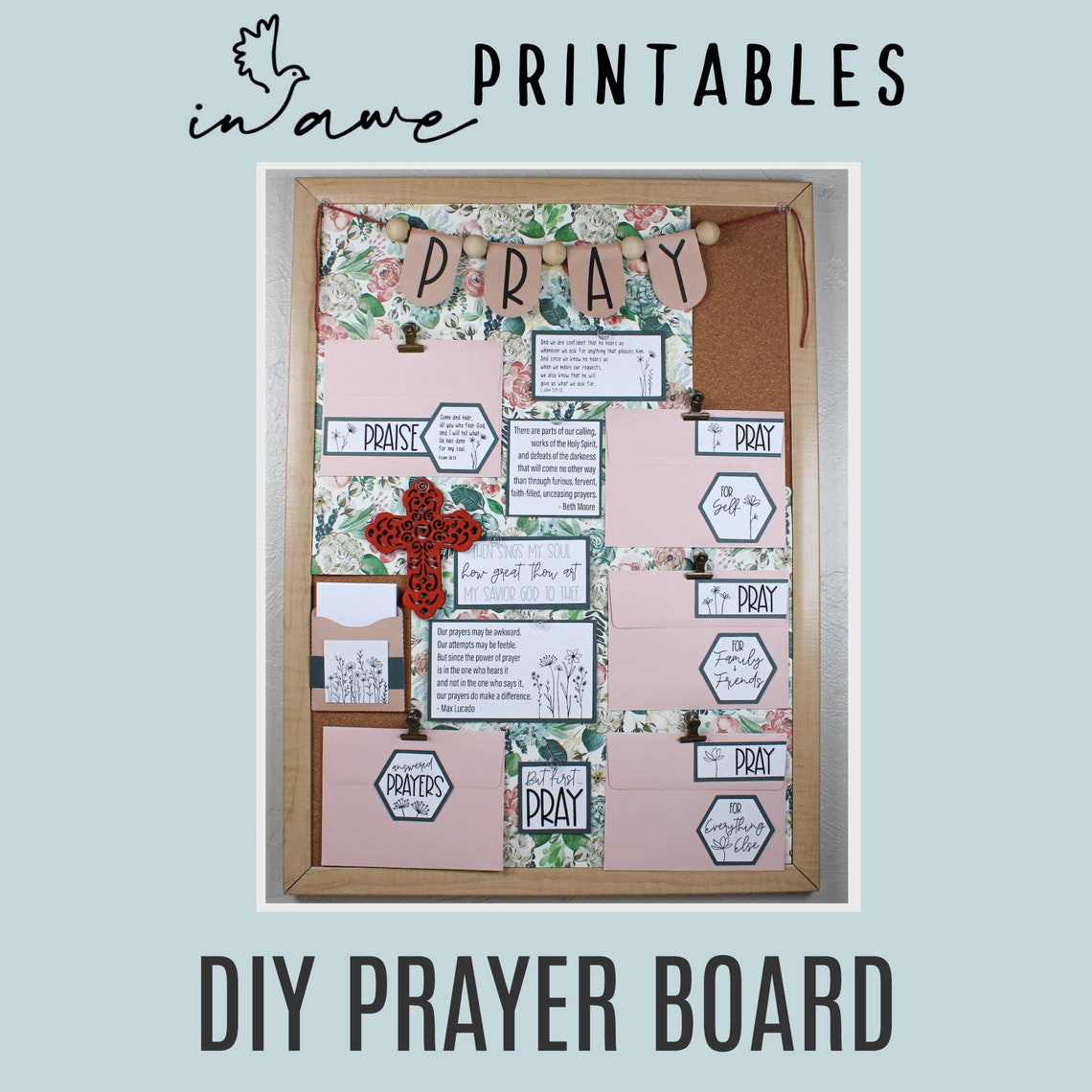 DIY Prayer Board Printable | Prayer Printable Instant Download ...