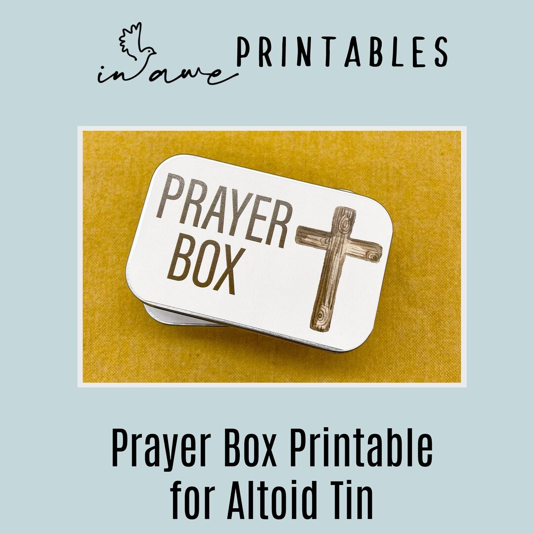 Prayer Box Printable Altoid Tin Diy Tin Craft Kids Craft Sunday School ...
