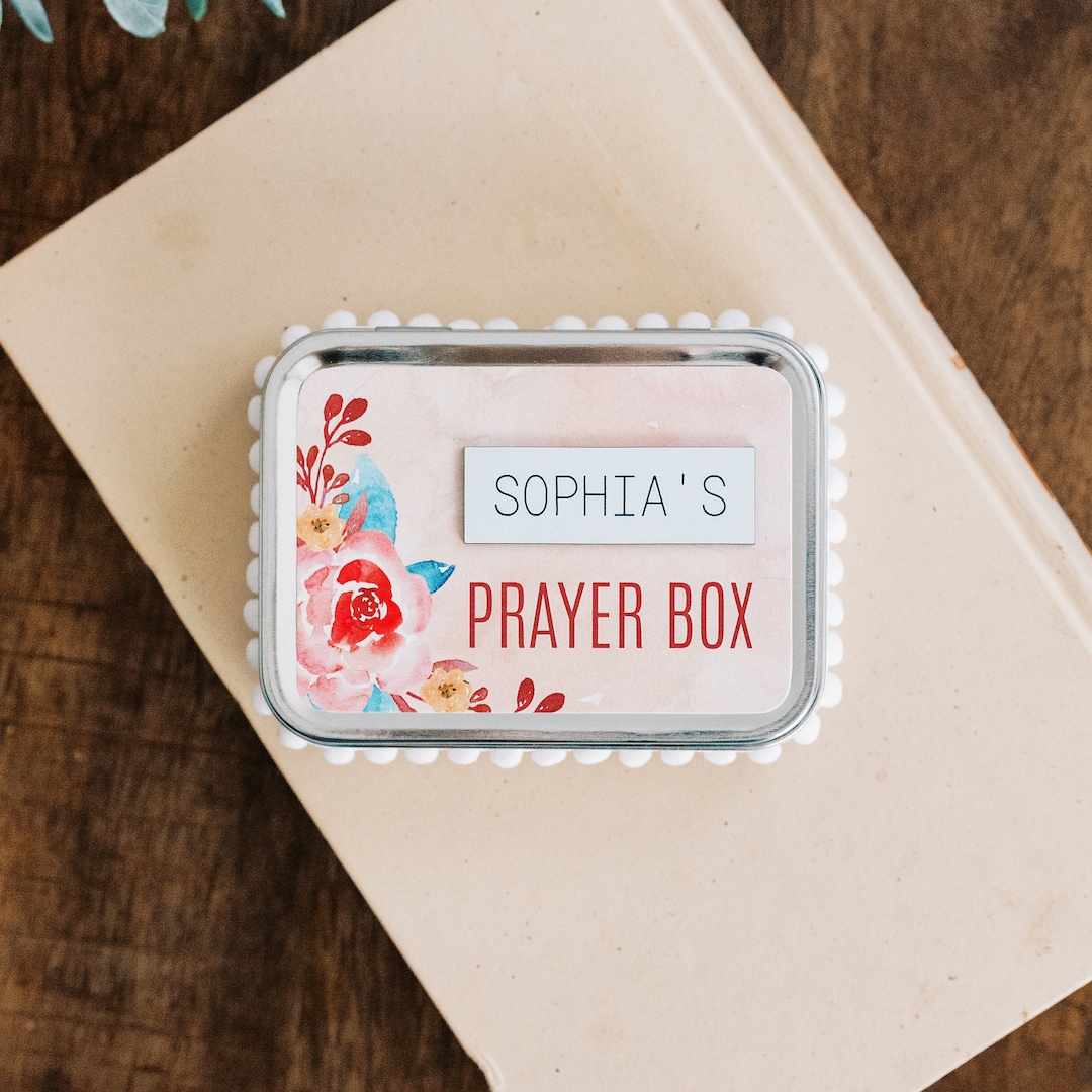 Personalized PRAYER BOX for Girls - Handmade First Communion Gift - 1st ...