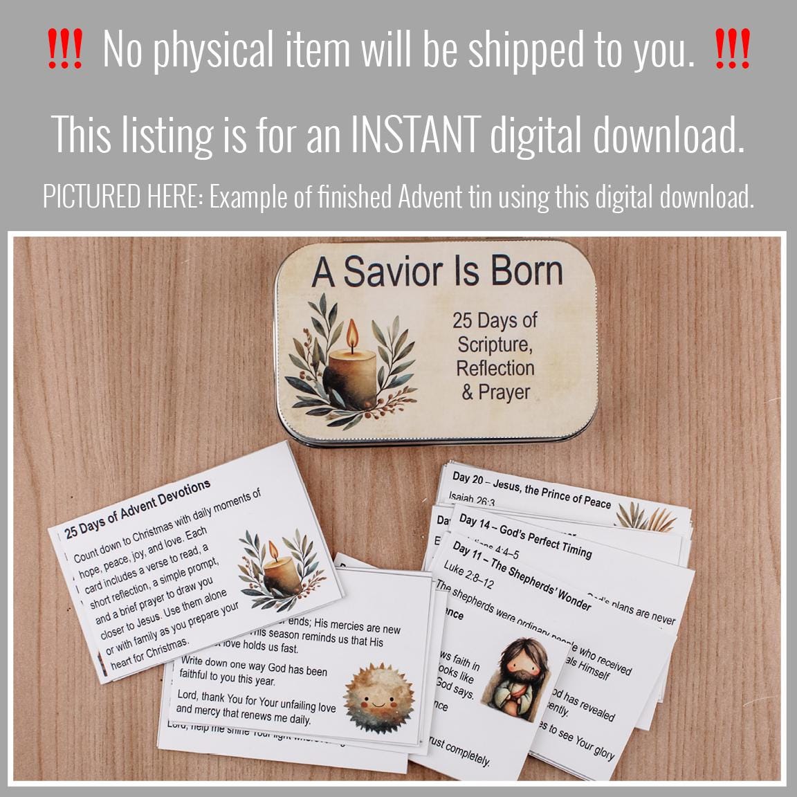 Advent Devotional Printable Activity - Etsy