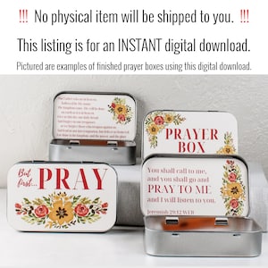 DIY Prayer Box Printables: Ladies Church Craft Activity (PDF Download ...