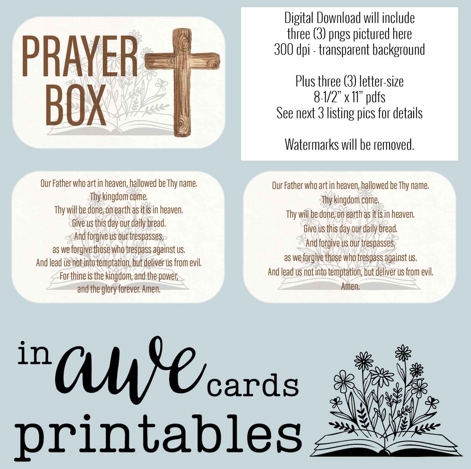 Prayer Box Printable Altoid Tin Diy Tin Craft Kids Craft | Etsy