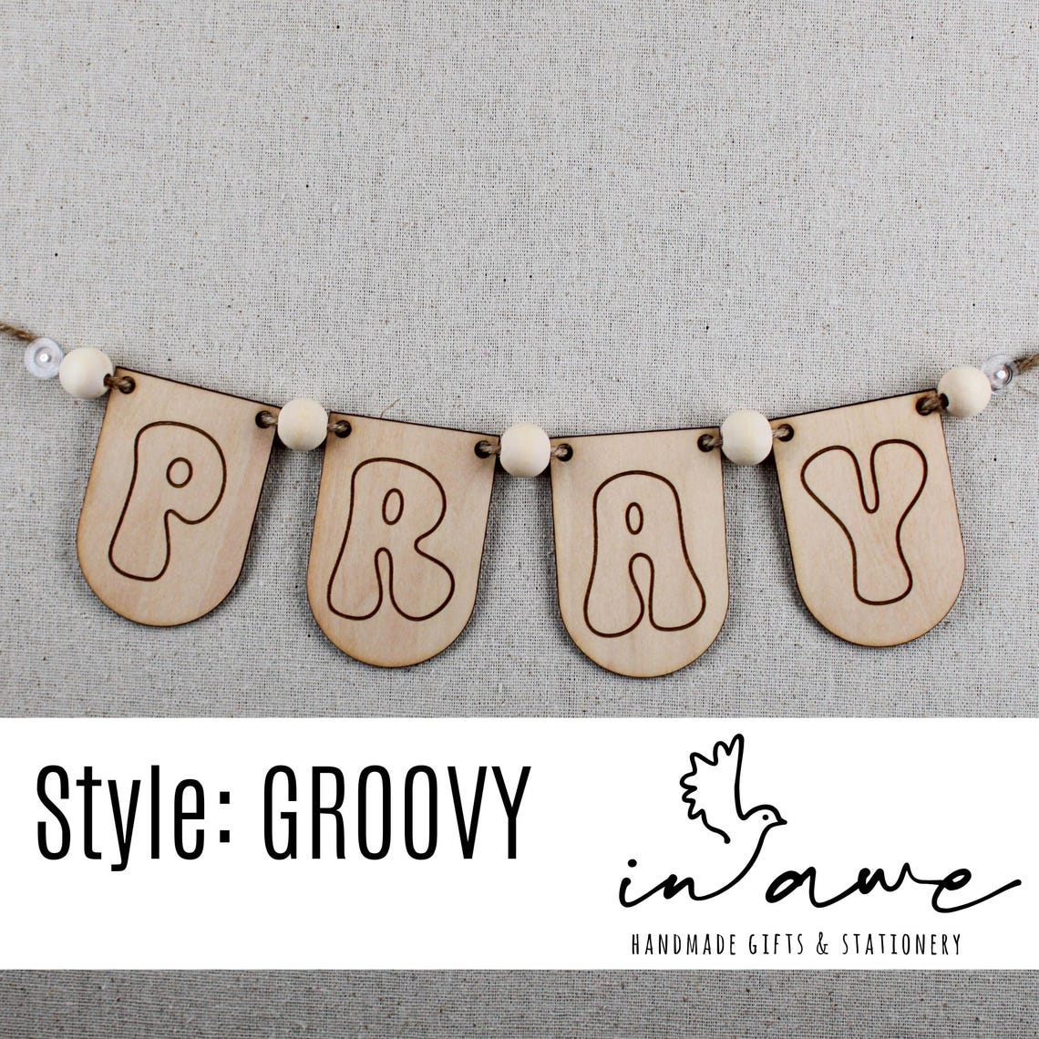 DIY Christian Vision Board Banner: Groovy PRAY Wood Sign Kit - Etsy
