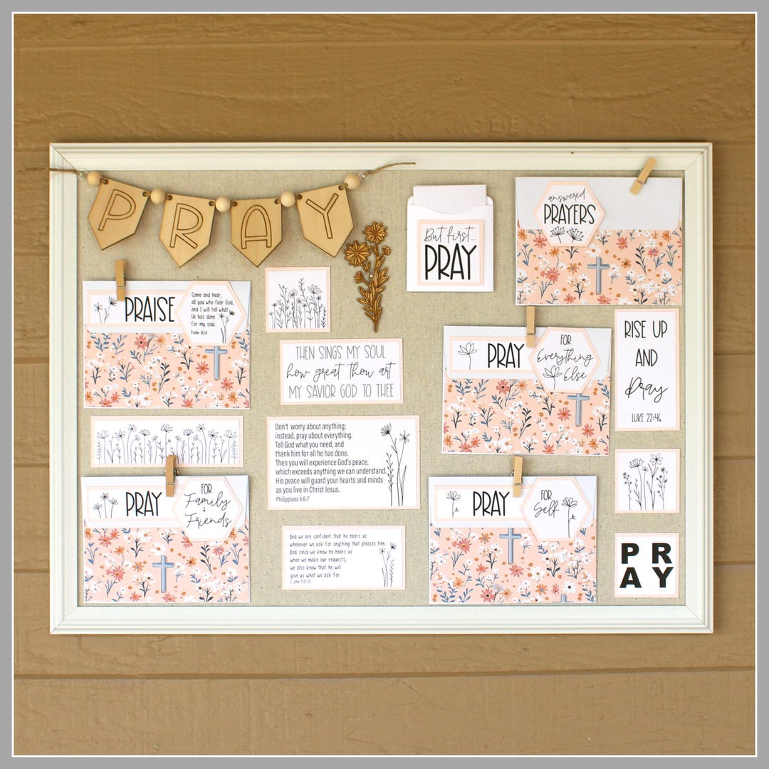 Christian Bulletin Board Kit | DIY Prayer Board Supplies ...
