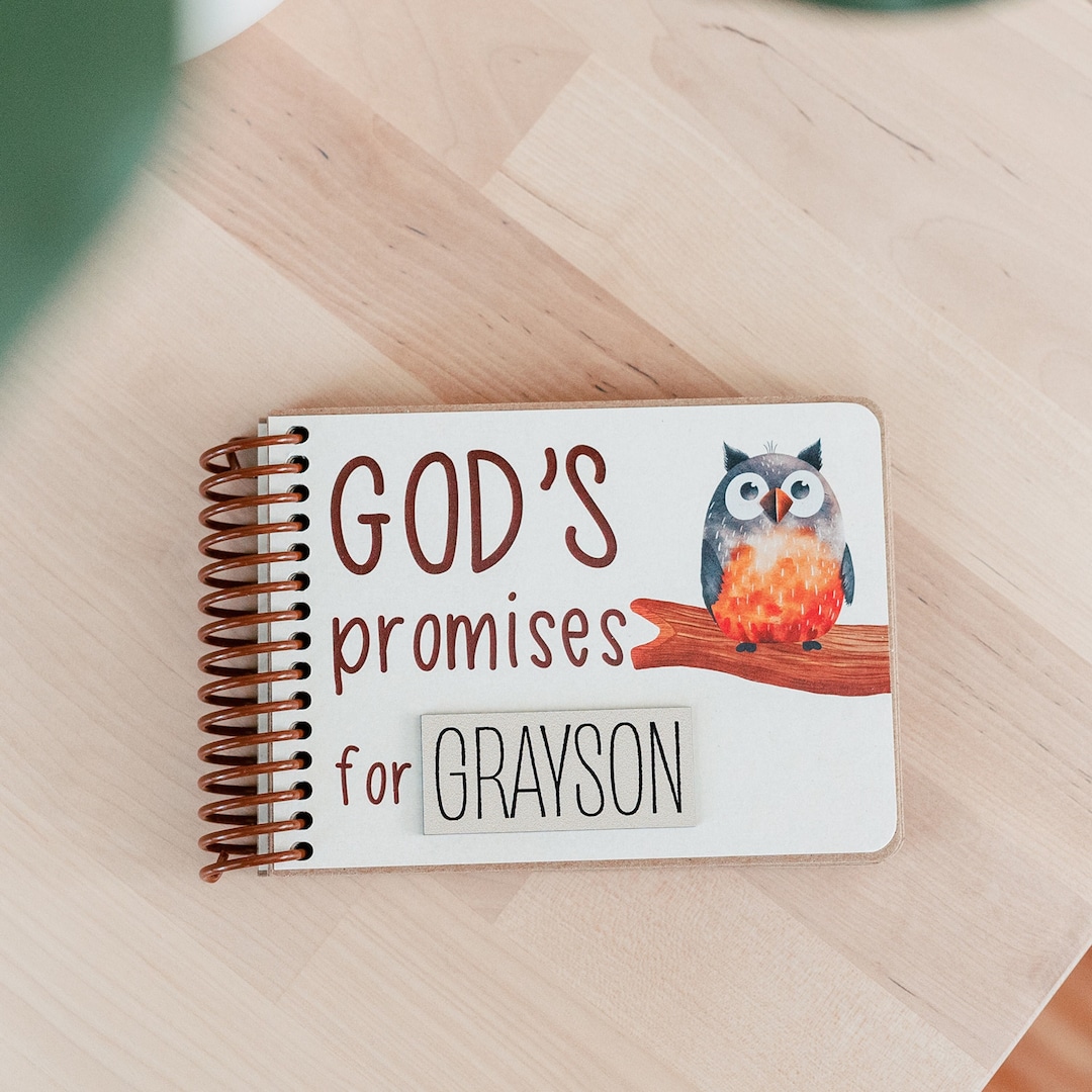 Personalized God's Promises Board Book for Kids - Bible Verse Storybook ...