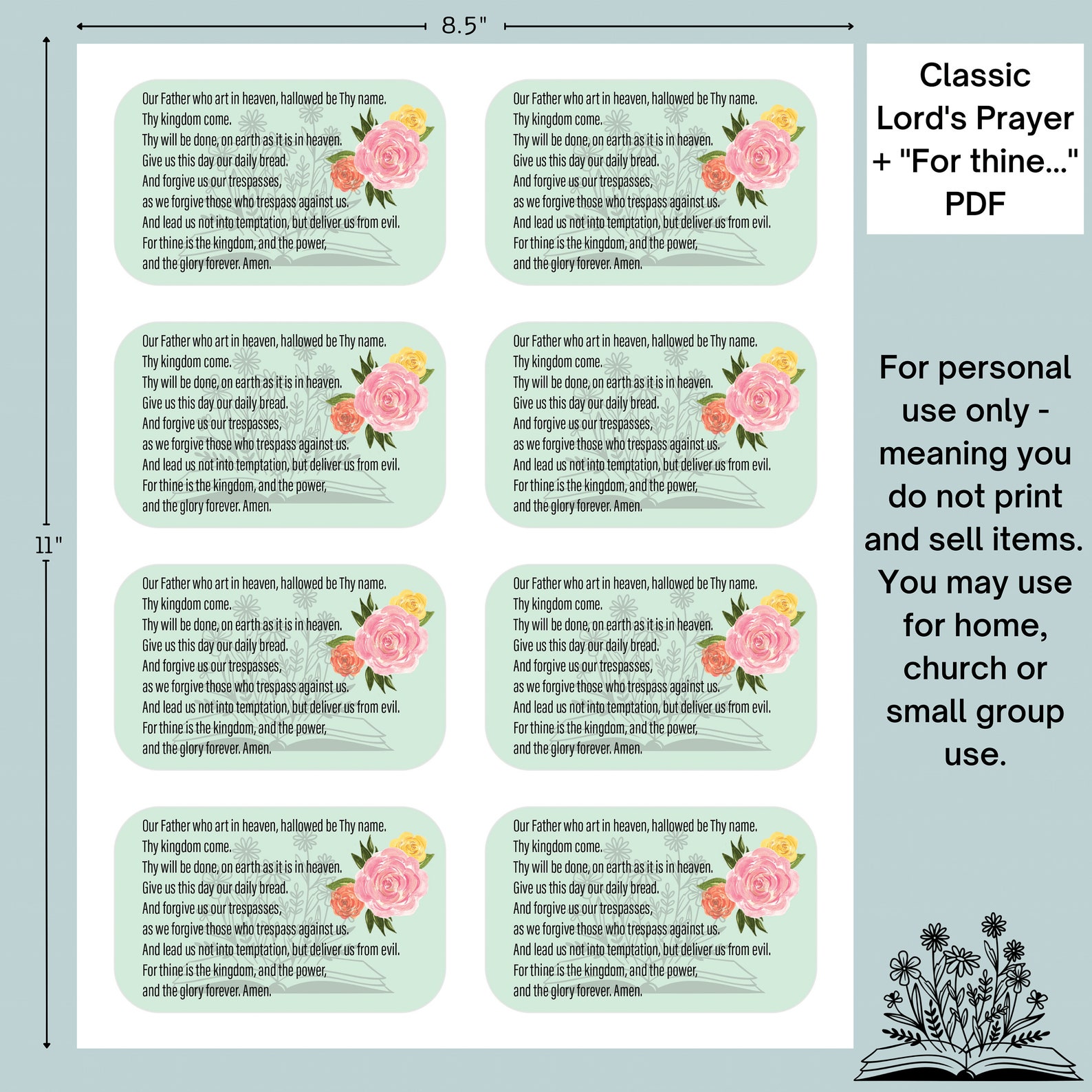 Prayer Box Printable Altoid Tin Diy Tin Craft Kids Craft | Etsy