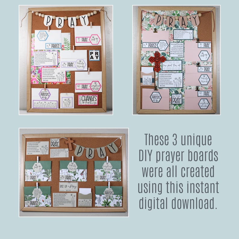 Wildflower Prayer Board Printable: DIY Creative Design (instant ...