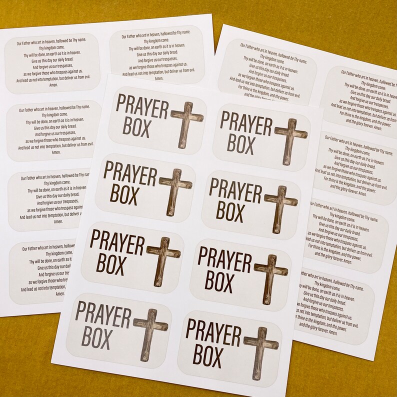Prayer Box Printable Altoid Tin Diy Tin Craft Kids Craft - Etsy