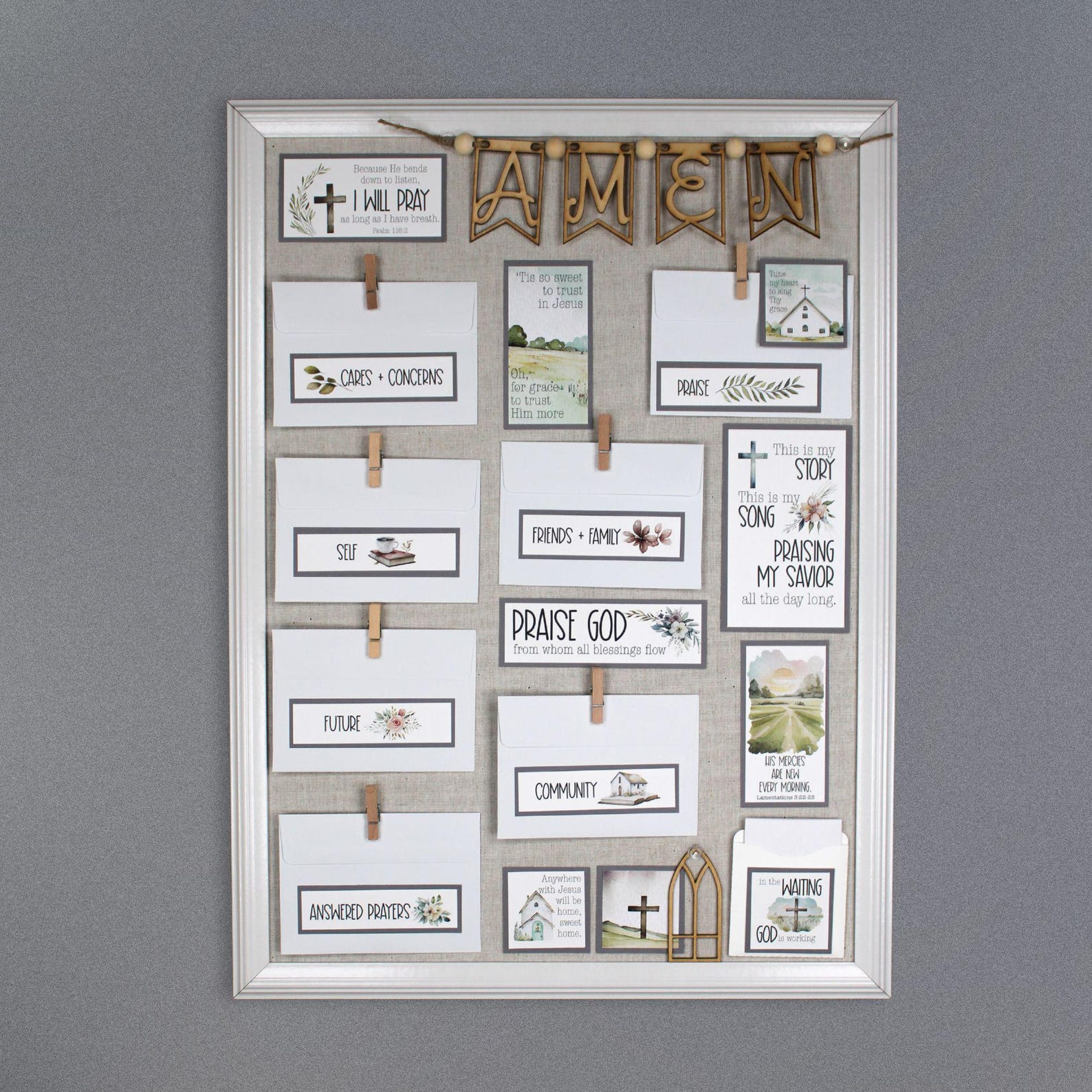 DIY Prayer Board Kit: Laser-engraved Banner, Hymn Lyrics - Etsy