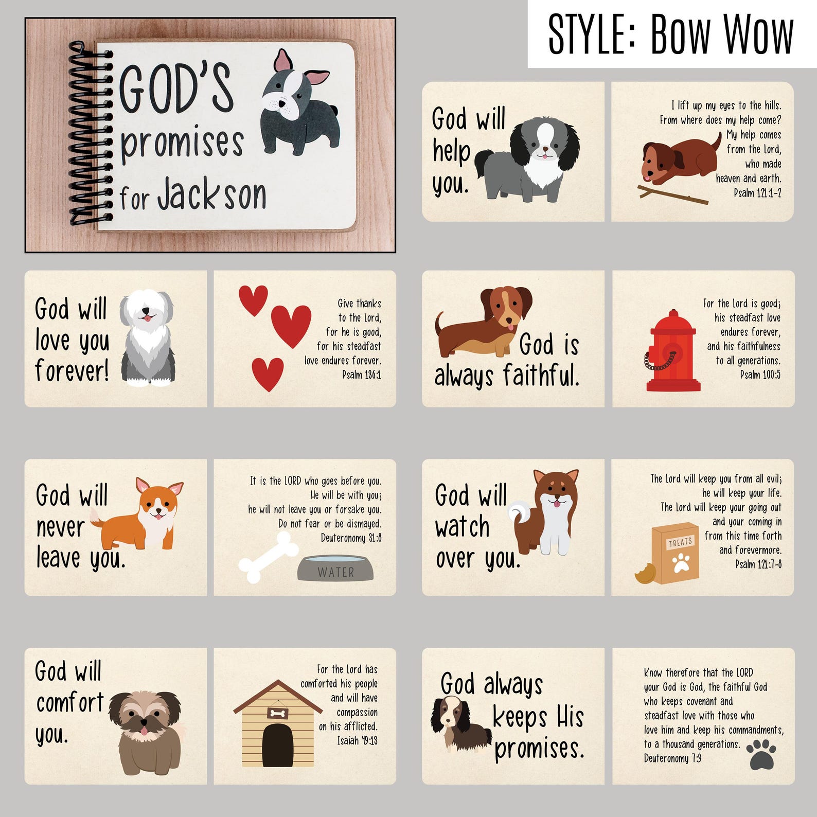 Personalized God’s Promises Book - Christening Gift for Boys, Baptism ...
