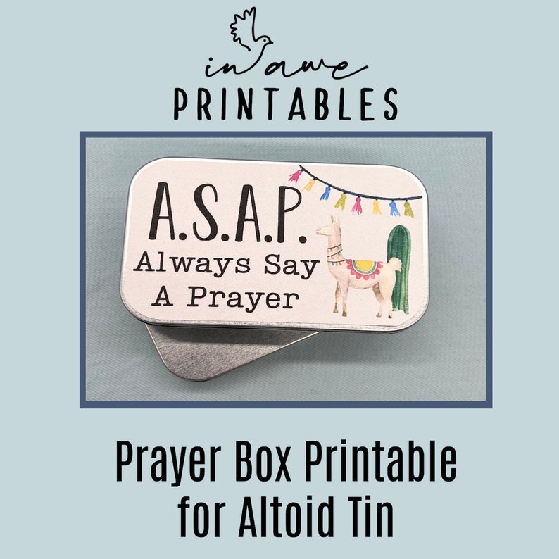 Prayer Box Printable Altoid Tin Diy Kids Craft Sunday - Etsy