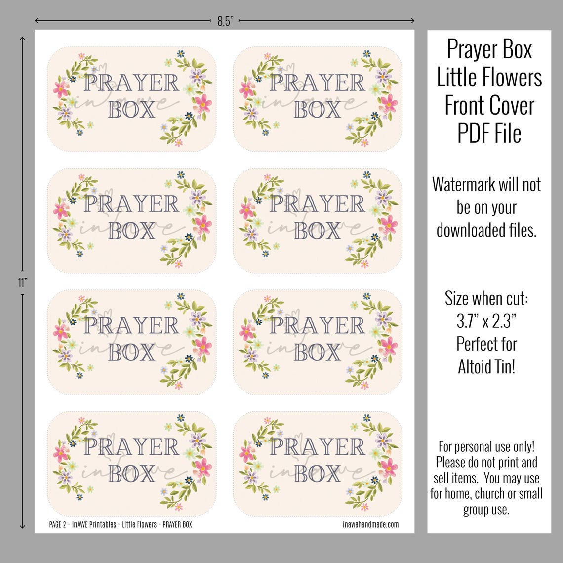 Prayer Box Printables | DIY Craft for Church Ladies | Ladies Day Craft ...