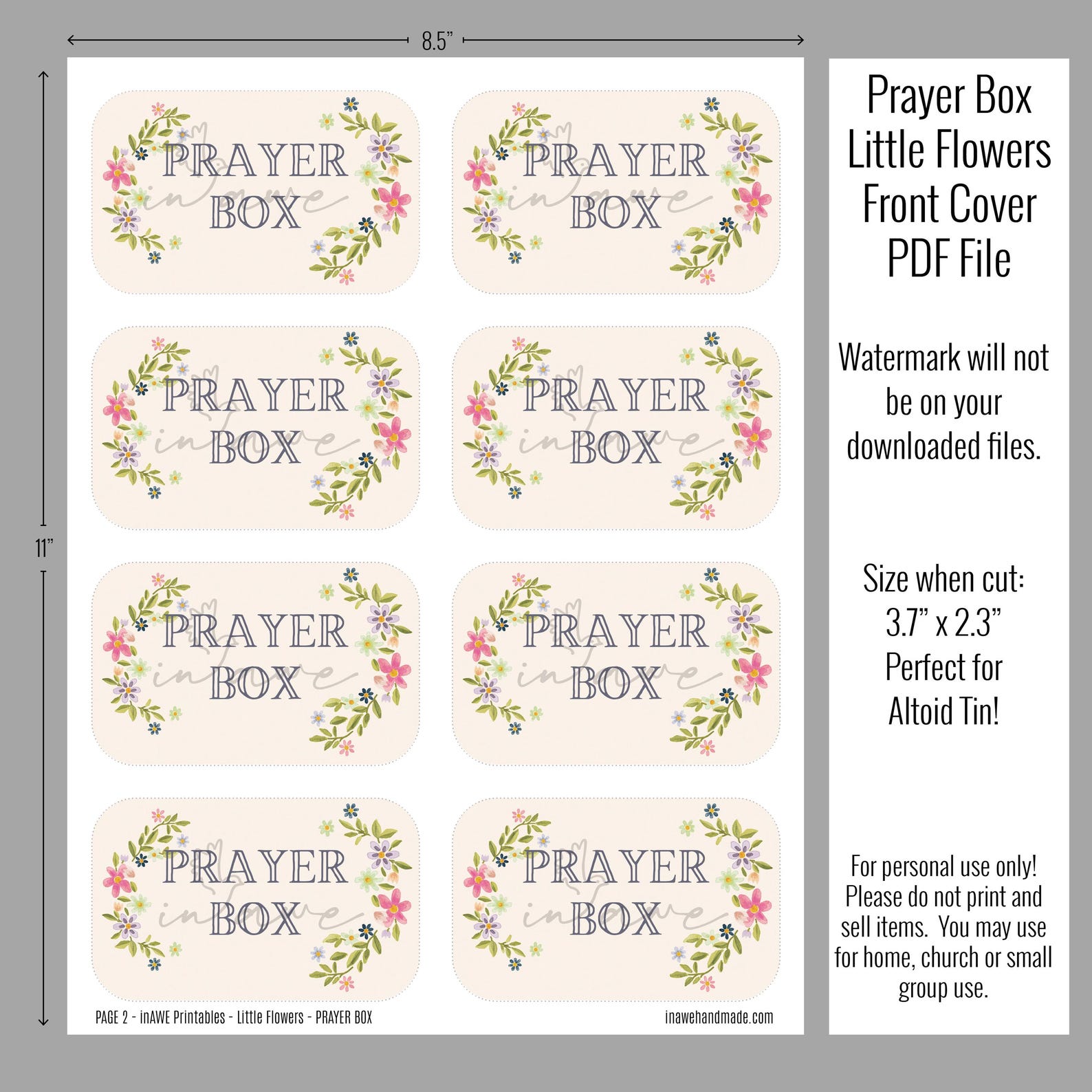 Prayer Box Printables | DIY Craft for Church Ladies | Ladies Day Craft ...